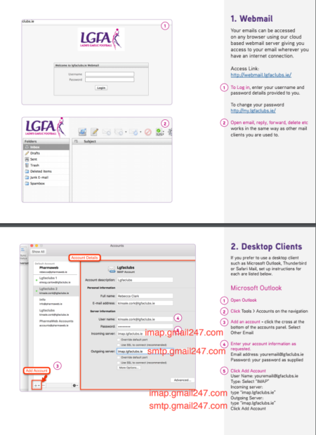 NEW: LGFA Email Account Setup Instructions – Cork LGFA